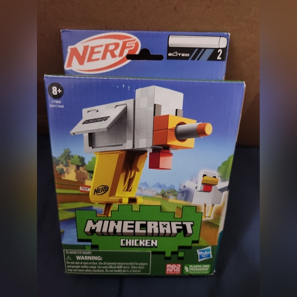 Hasbro | Toys | Nerfminecraft Chicken Microshot Mini Blaster | Poshmark